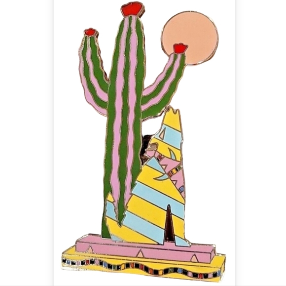 Tavlos | Jewelry | Tavlos 88 Signed Vintage Huge Coyote Cactus ...